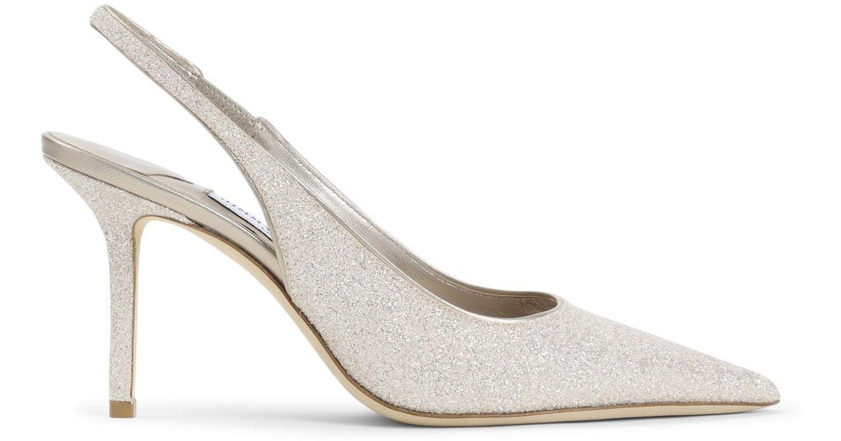 Jimmy Choo Soft Leather Heels in White | Lyst UK