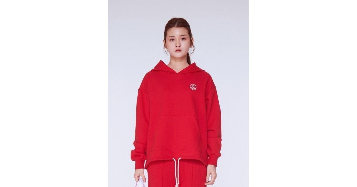 Baby Centaur Cotton Baby Stamp Logo Hoodie in Red - Lyst