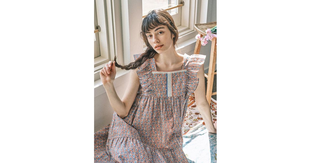 ULLALA PAJAMAS Cotton Crochet Sleeveless Dress | Lyst UK
