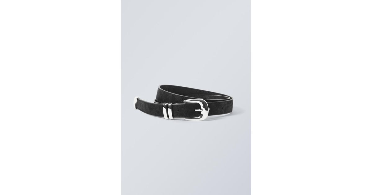 Weekday Western Faux Leather Belt in Blue | Lyst UK