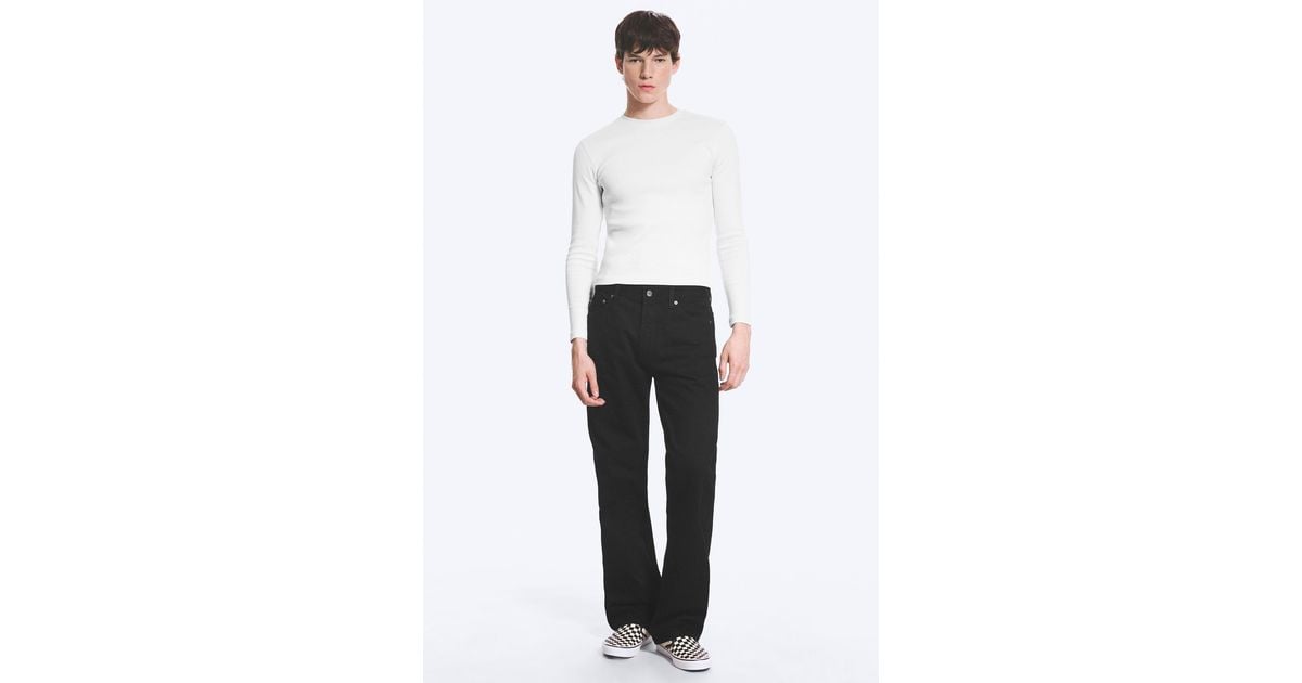 Weekday Space Mid Rise Relaxed Straight Jeans in White for Men | Lyst UK