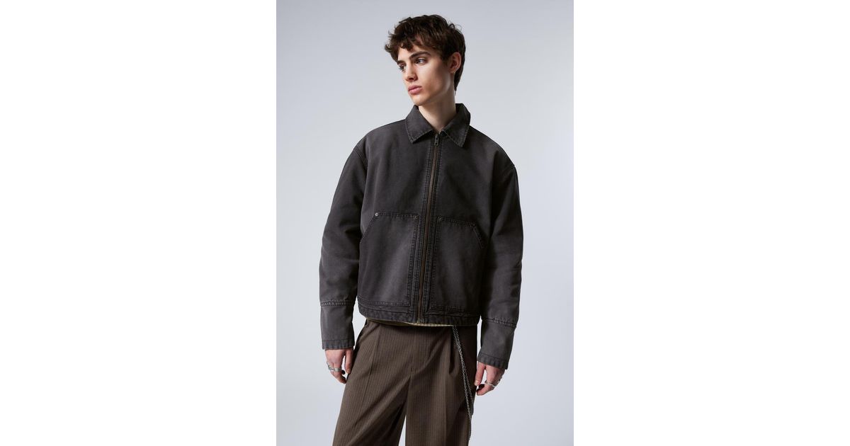 Weekday Relaxed Washed Utility Jacket in Blue for Men | Lyst UK