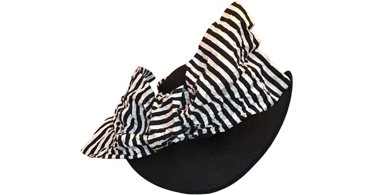 Romer Millinery Fine Straw Race Day Hat With Oversized Bow in Black ...