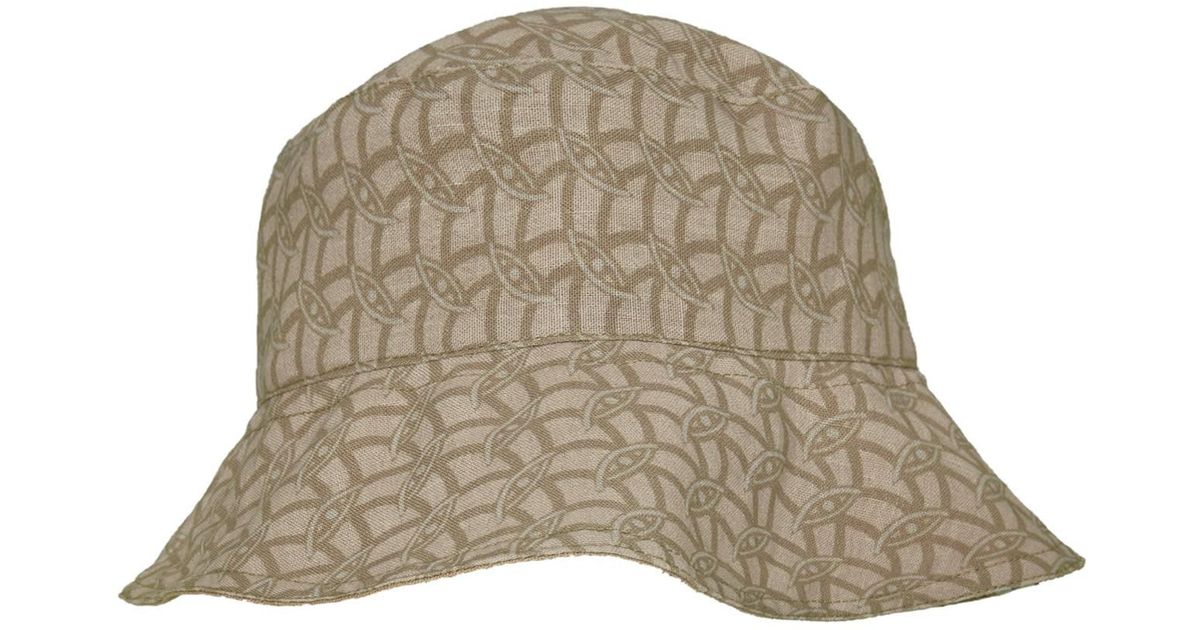 Selini Neutrals Moon Eye Reversible Linen-Blend Bucket Hat | Lyst