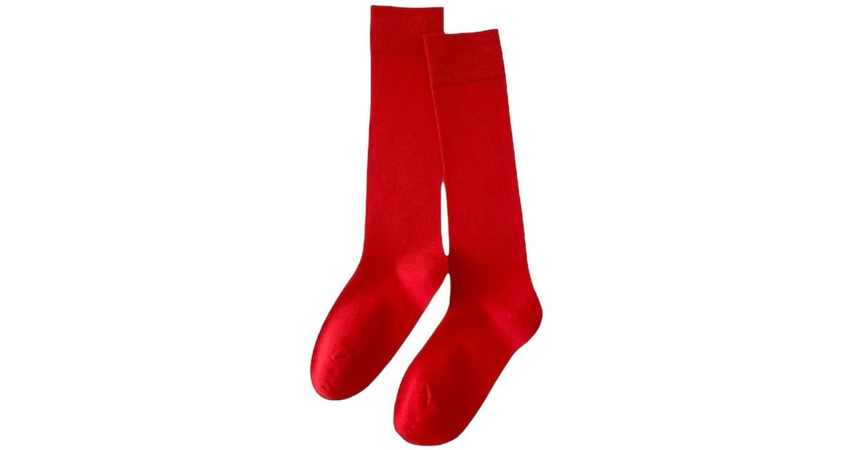 HIGH HEEL JUNGLE by KATHRYN EISMAN Long Socks in Red | Lyst