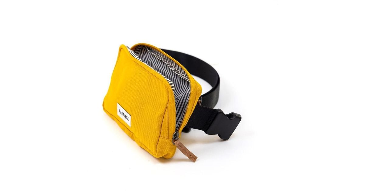 Made Free Hip Pack Aw Mustard in Yellow | Lyst