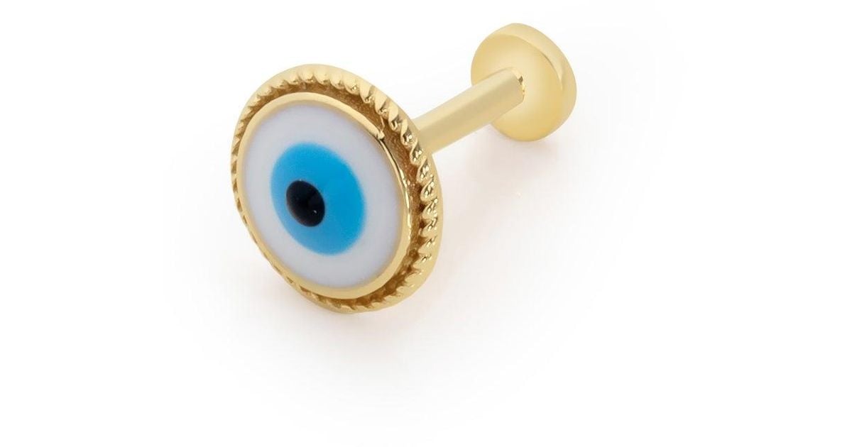 Sestra Jewelry Evil Eye Piercing in Blue | Lyst
