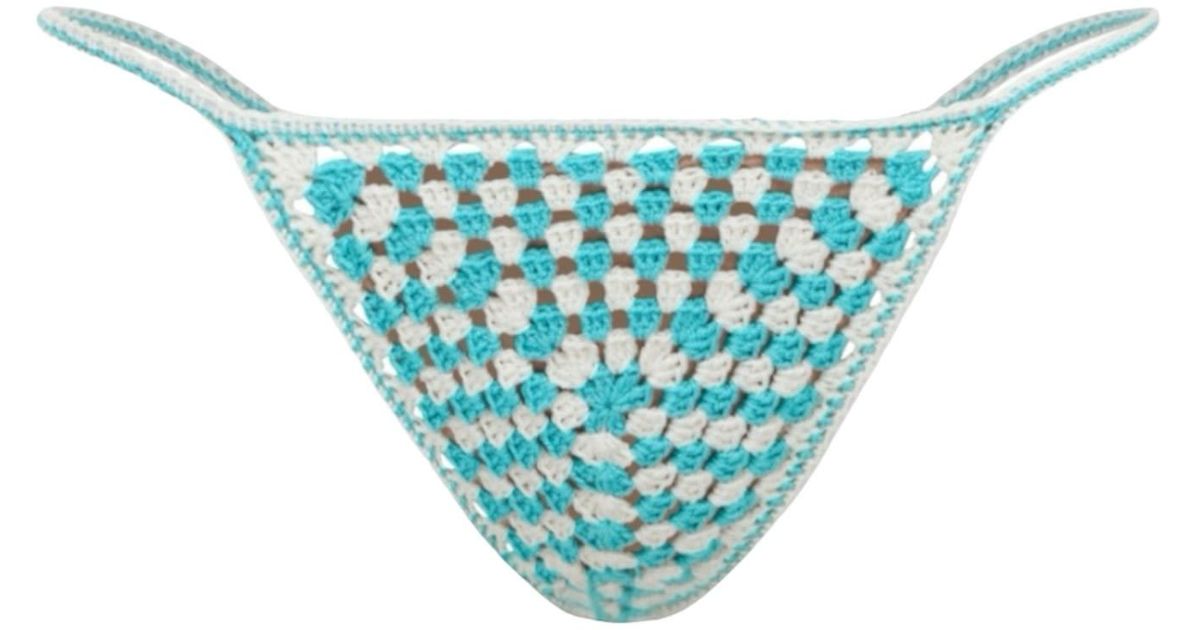 Gunes Swim Granny Square Bikini Bottom in Blue | Lyst