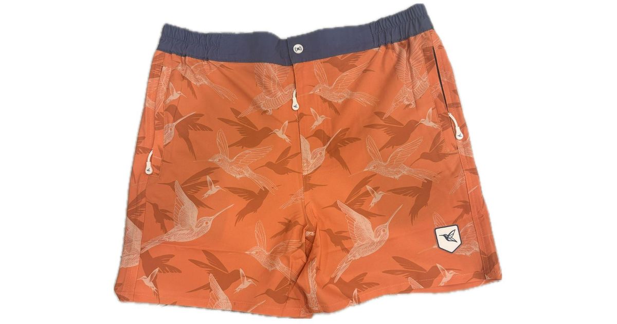 Live Kolibri Luxury Swim Trunks in Orange for Men | Lyst