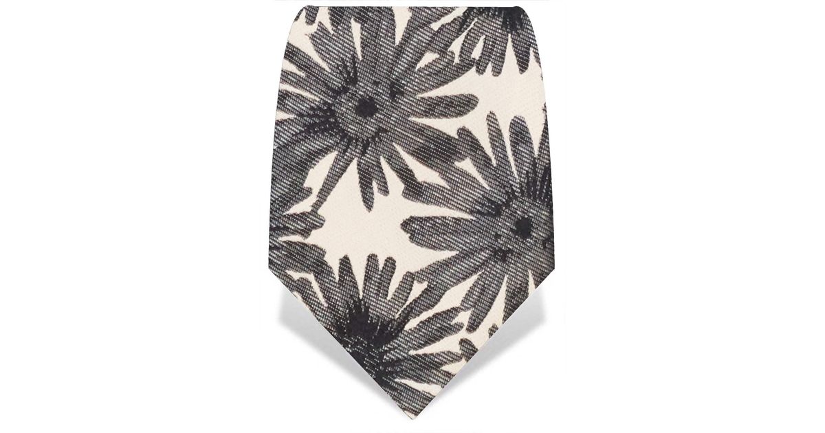 Gresham Blake Daisy Tie in Grey for Men | Lyst UK