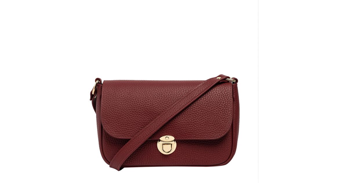 Laura Olaru Lumi Burgundy Leather Bag in Red | Lyst