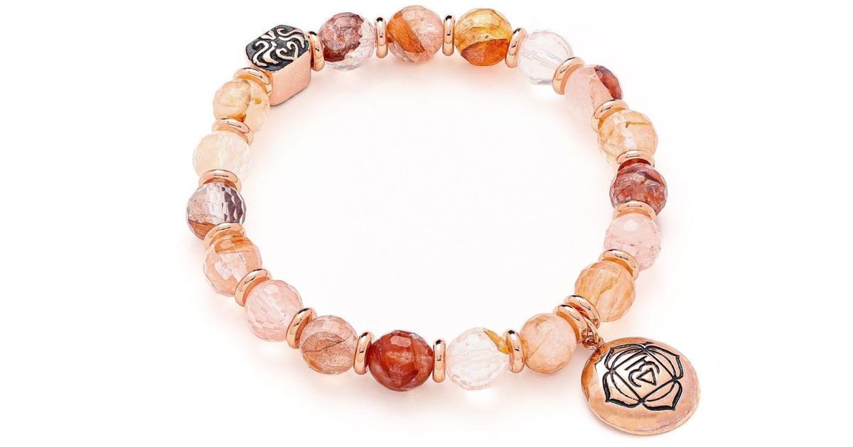Seven Saints Rose Root Chakra Activation Bracelet, Fire Quartz, Rose in ...