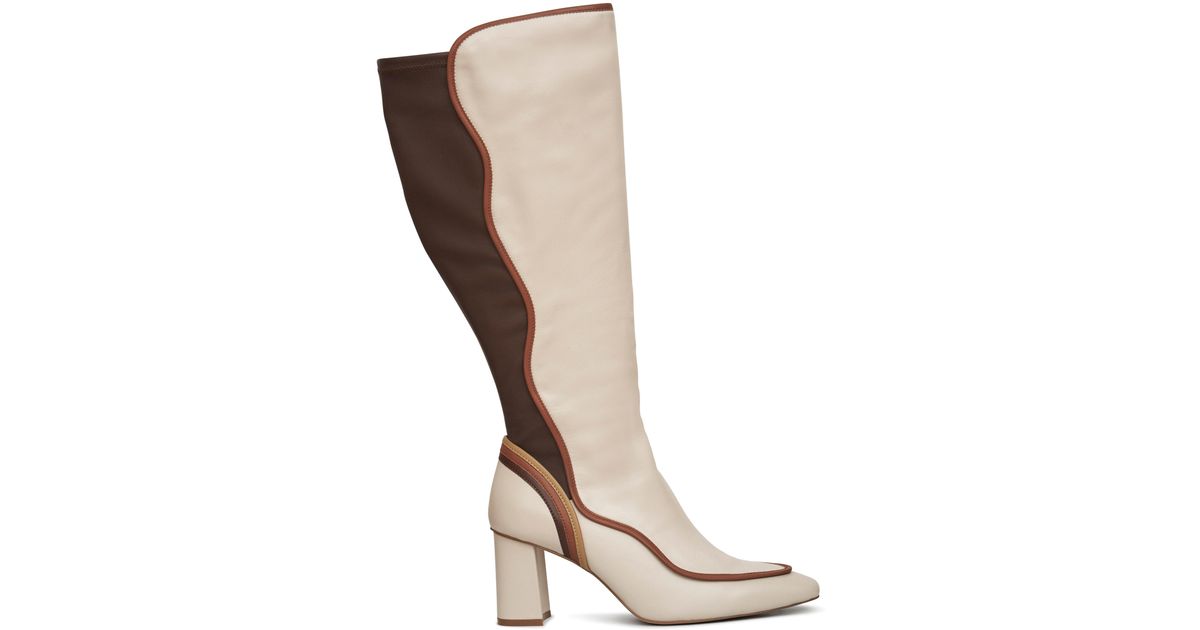 Aji Teddy Tall Boot in White | Lyst