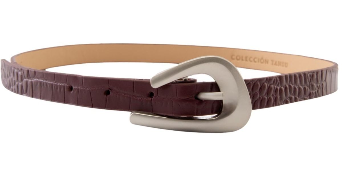 Colección Tansu Neutrals Pierre Leather Belt in Brown | Lyst UK