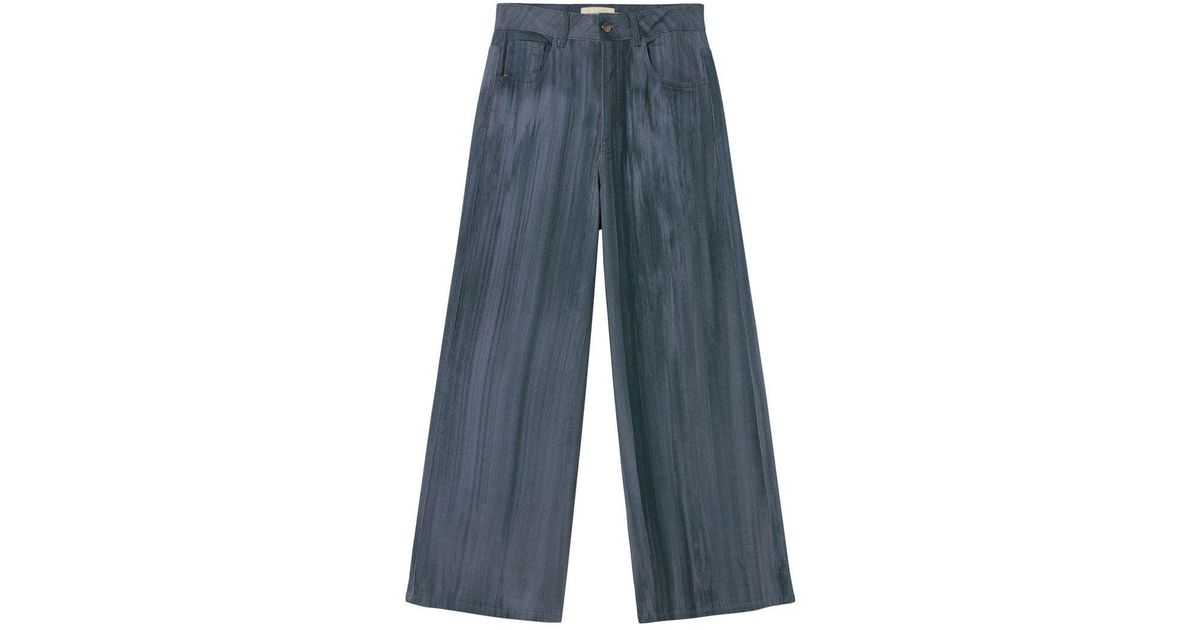 Thinking Mu Wide Leg Ombre Hedda Pants in Blue | Lyst UK