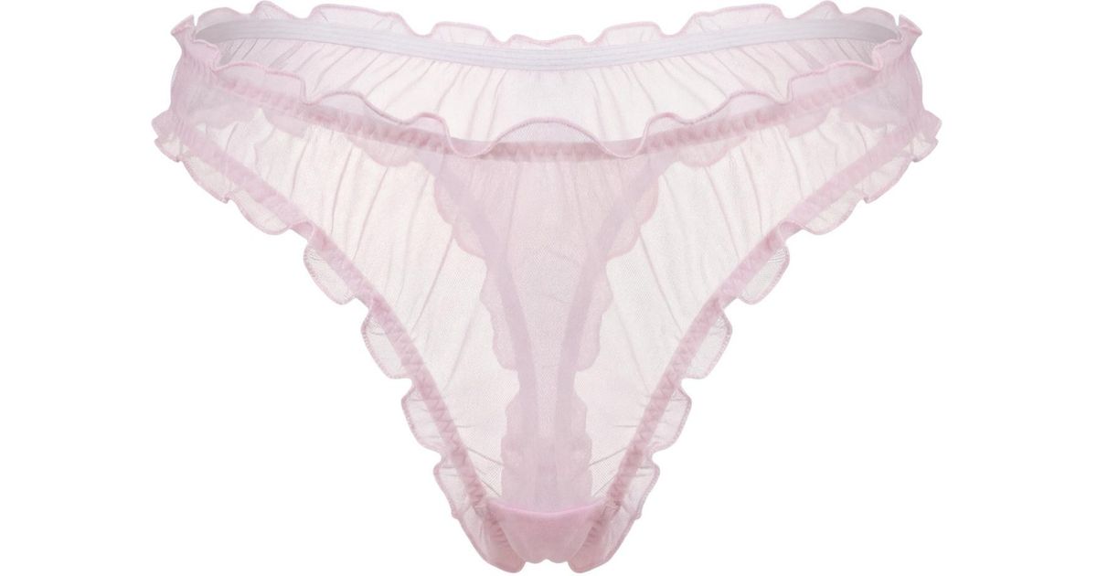 Alevy Studios The Ruffle Thong in Pink | Lyst