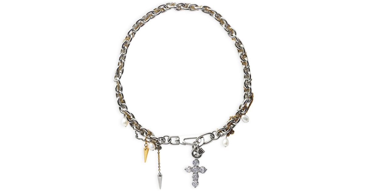 Kirei Divine Disorder Necklace – Cross With Intertwined Chains in ...