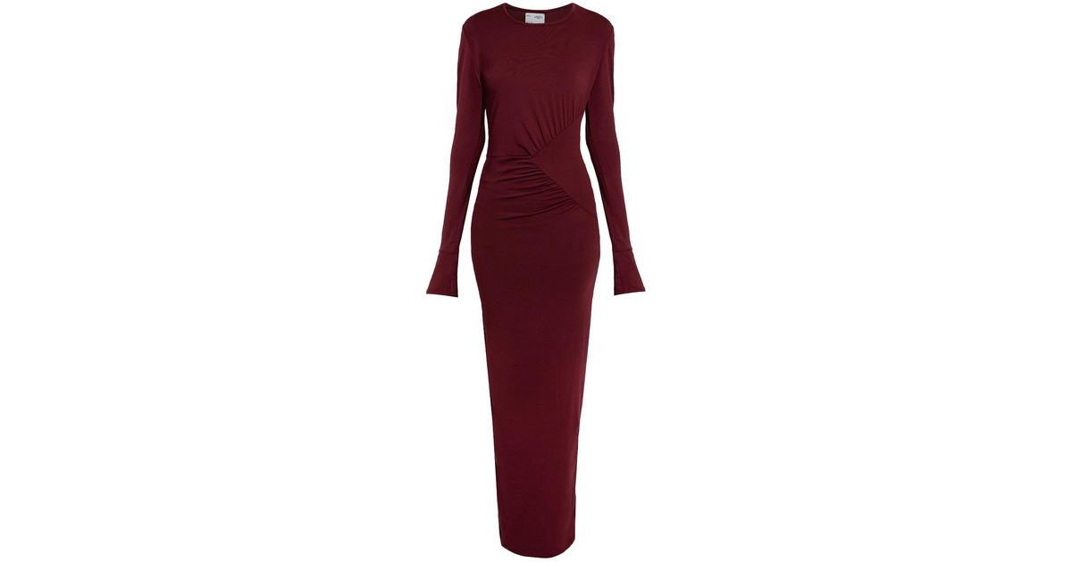Ats the Label Serena Bodycon Maxi Dress in Red | Lyst