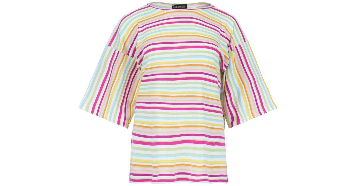 Conquista Striped Oversized Cotton Ripstop Top With Elbow-Length ...