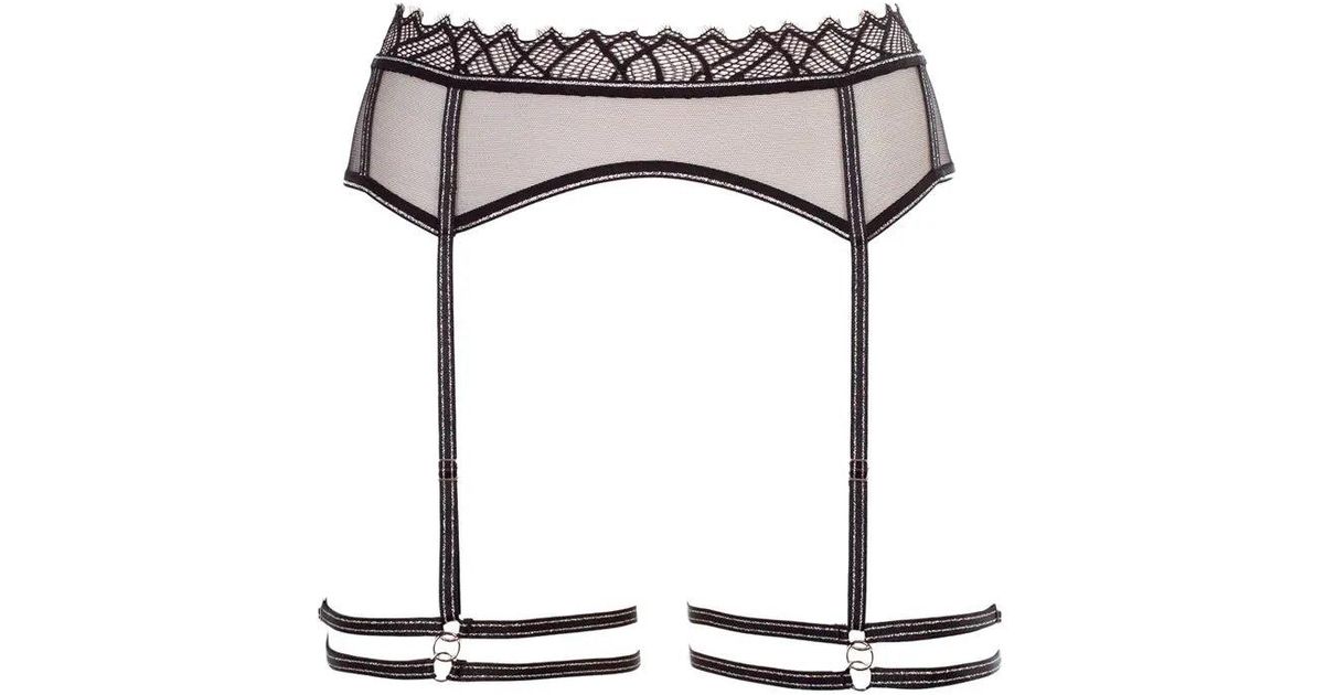 Bracli Manhattan Harness Garter in White | Lyst