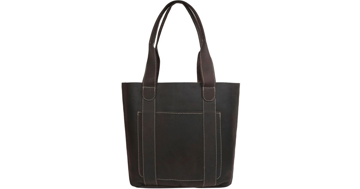 RISA VANCOUVER Threaded Pocket Tote Oil Tan in Black | Lyst