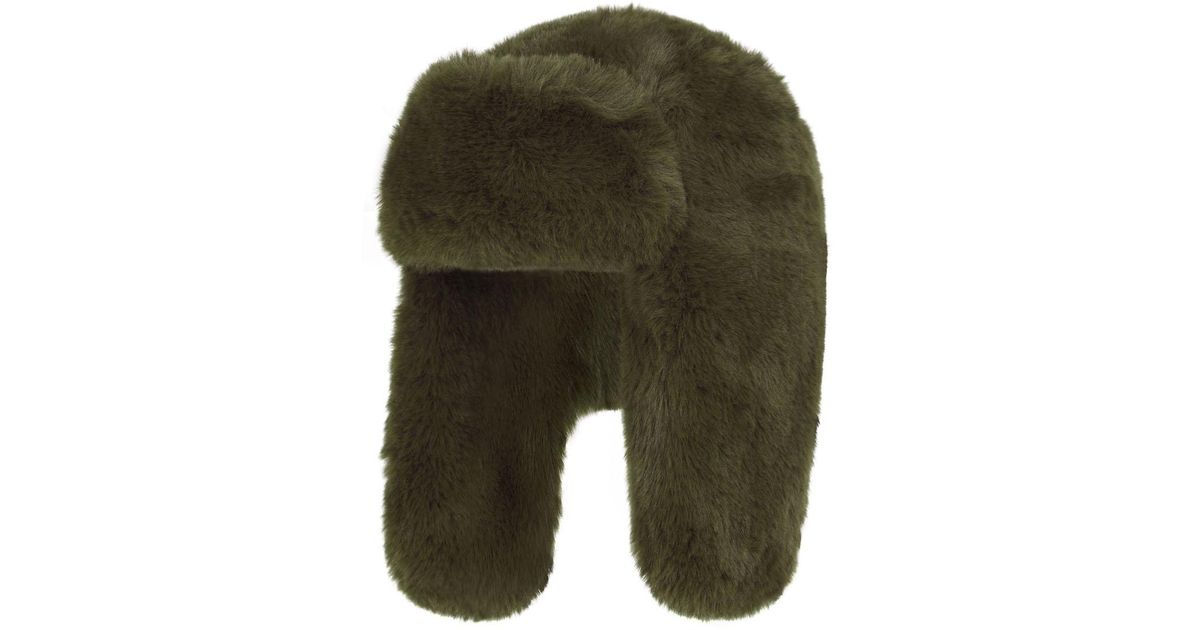Nooki Design Billie Faux Fur Trapper in Green | Lyst