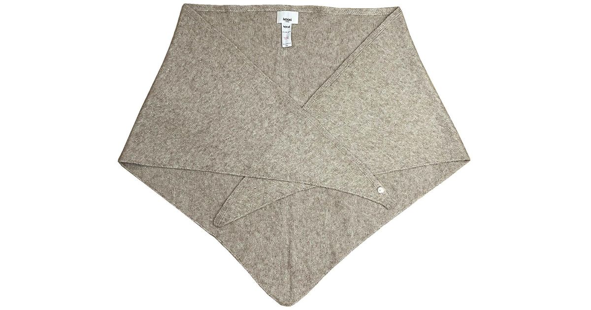Nooki Design Neutrals Edwina Knitted Triangle Scarf in Grey | Lyst UK