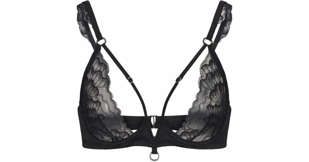 Lunatic Femme Inquisitor Demi Lace Bra In Black Lyst