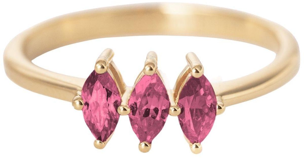Belinda Jewelz Brynne Ruby Birthstone Ring in Pink | Lyst UK