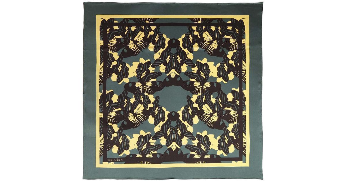 Emma Wallace Butterfly Scarf in Green | Lyst UK
