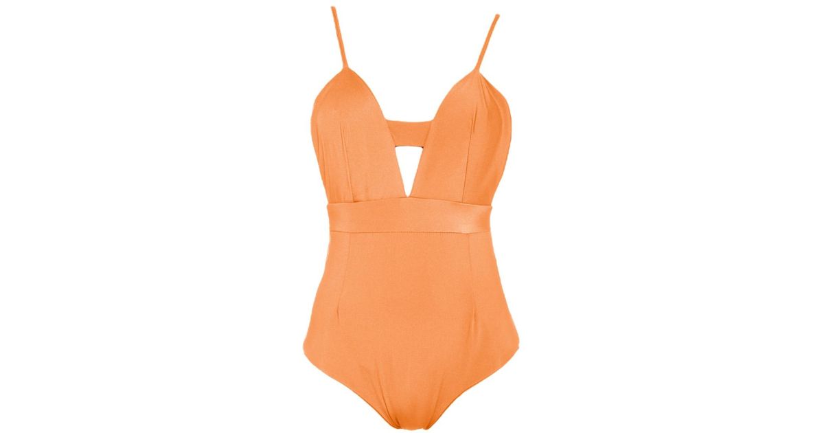 Rêve De Rive Micaela One Piece in Orange | Lyst