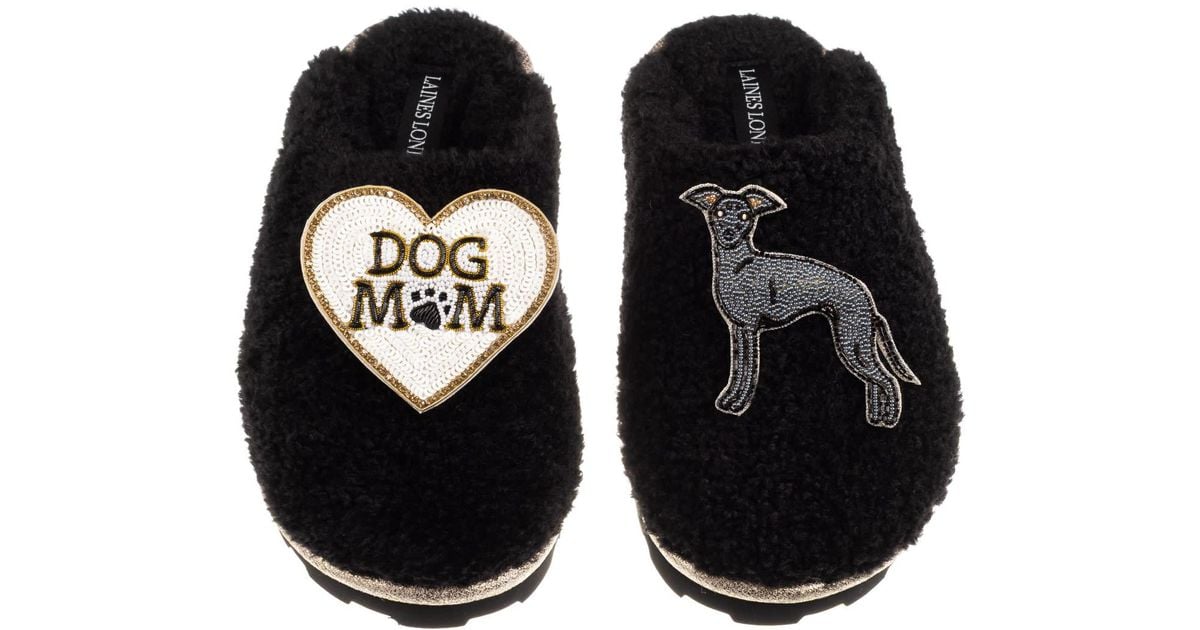 Laines London Teddy Closed Toe Slippers With Dog Mum/Mom & Italian ...