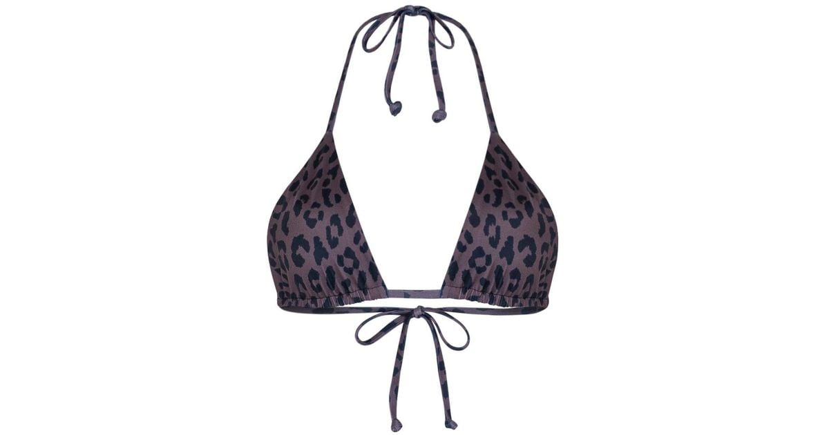 Chaude Swimwear Toni Triangle String Top in Blue | Lyst UK