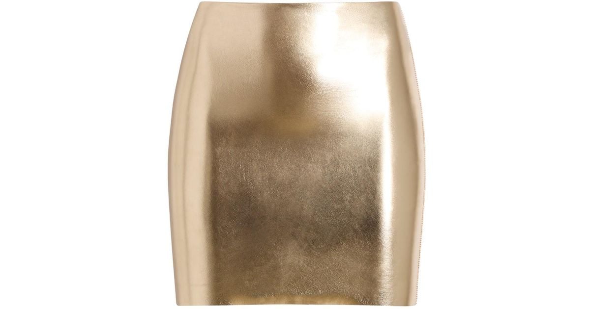 Commando Faux Leather Micro-Mini Skirt, Sk05 in Natural | Lyst