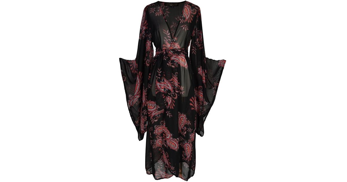 Jennafer Grace Vera Paisley Kimono in Black | Lyst