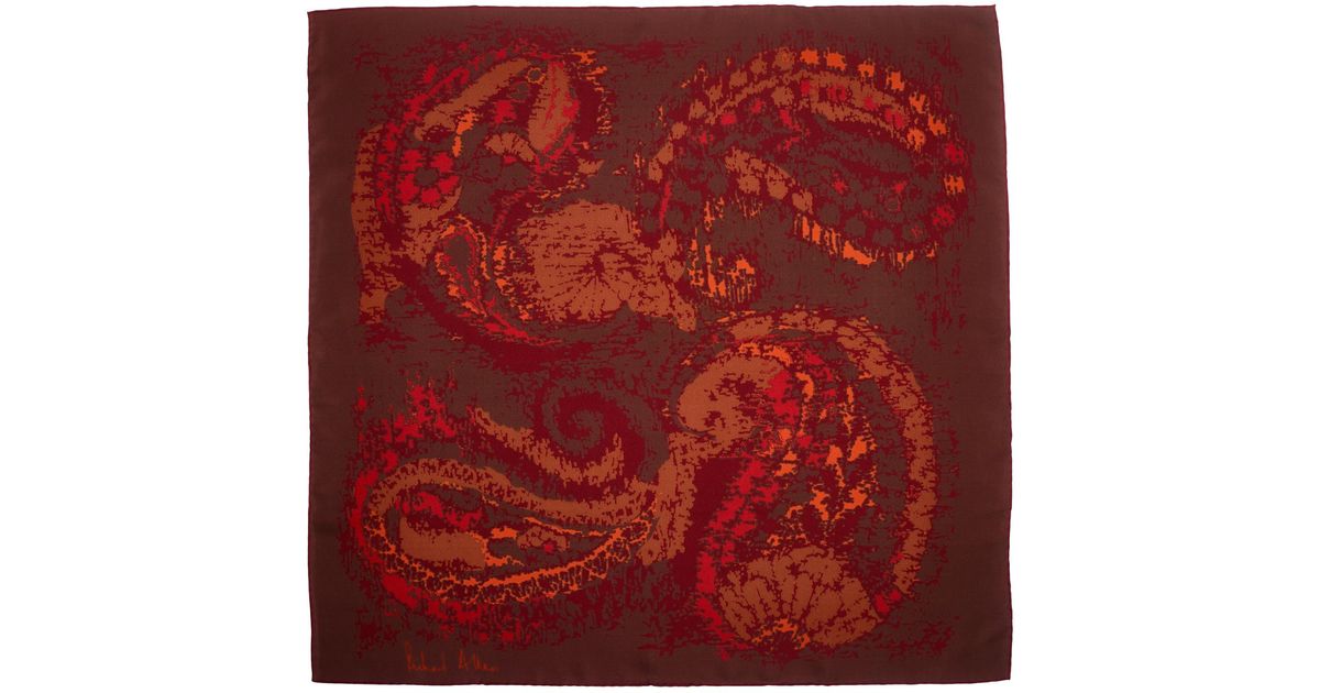 Richard Allan London Illusion Silk Scarf in Red | Lyst UK