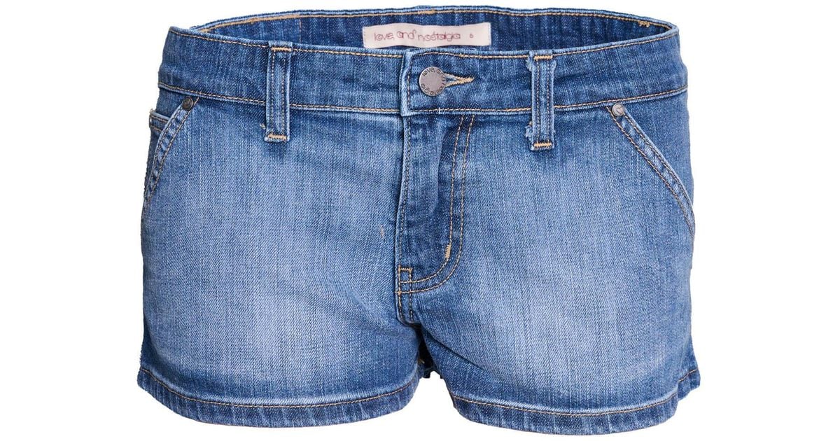 Love and Nostalgia Bob Mini Short in Blue | Lyst UK