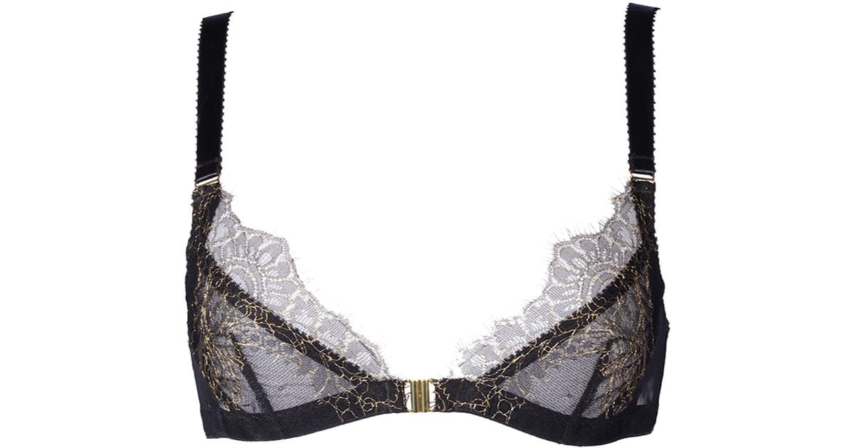 Something Wicked Arabella Lace Sheer Non-Wired Bra in Grey | Lyst UK