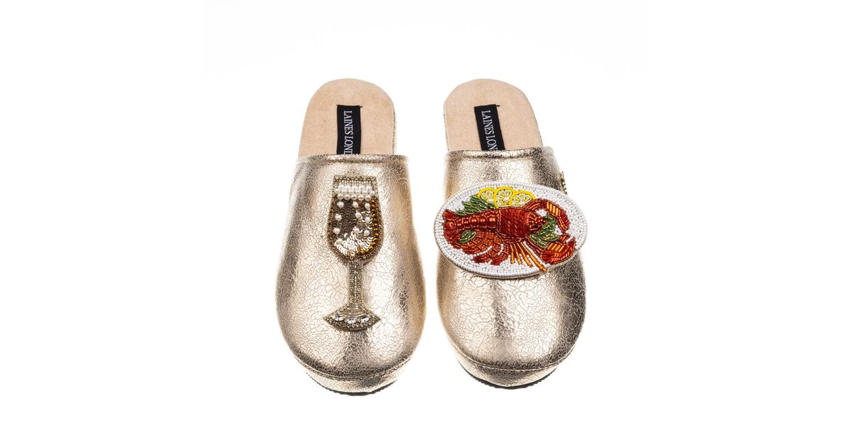 Laines London Softie Slippers With Champers Glass & Lobster Platter ...