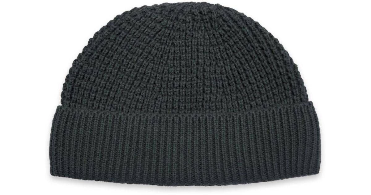 Paul James Knitwear Lightweight Cotton Docker Whitby Beanie in Green ...