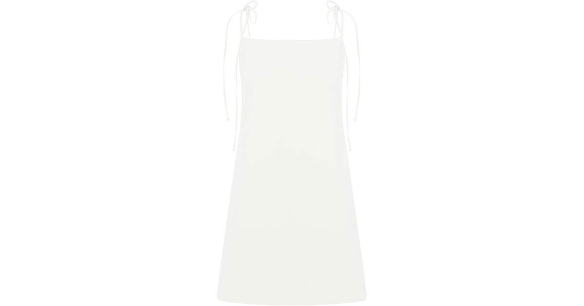 NAZLI CEREN Ellie Mini Crepe Dress in White | Lyst