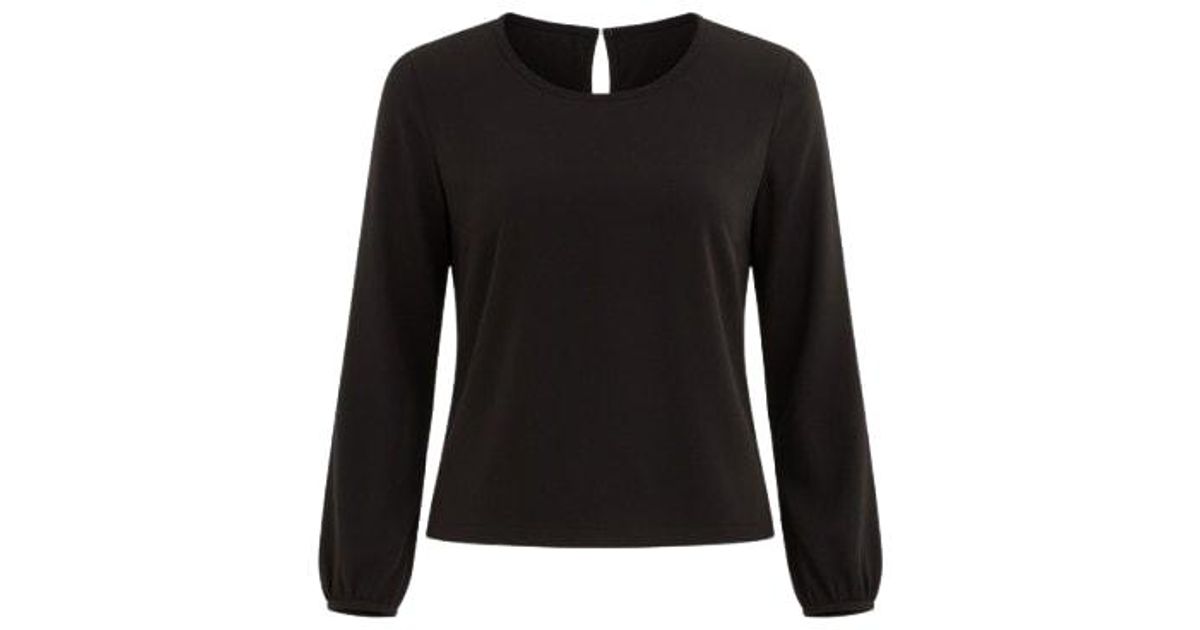 Conquista Semi-Sheer Back Top in Black | Lyst