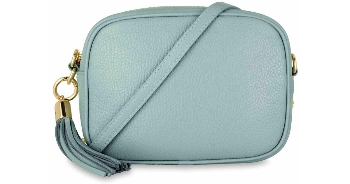 Apatchy London The Tassel Pale Leather Crossbody Bag in Blue | Lyst