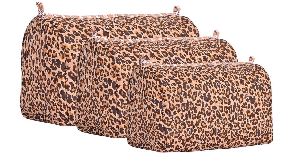 Conscious Yoga Collective Neutrals The Leopard Cotton Travel Set in ...