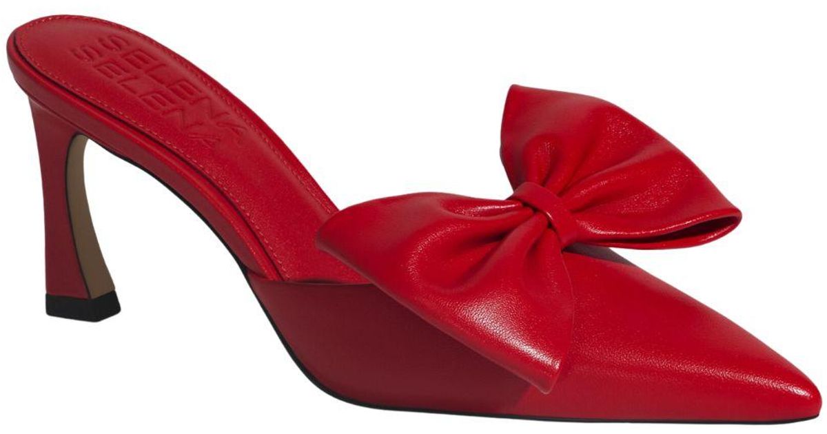 Selena Selena The Vixen Bow Mule in Red | Lyst UK
