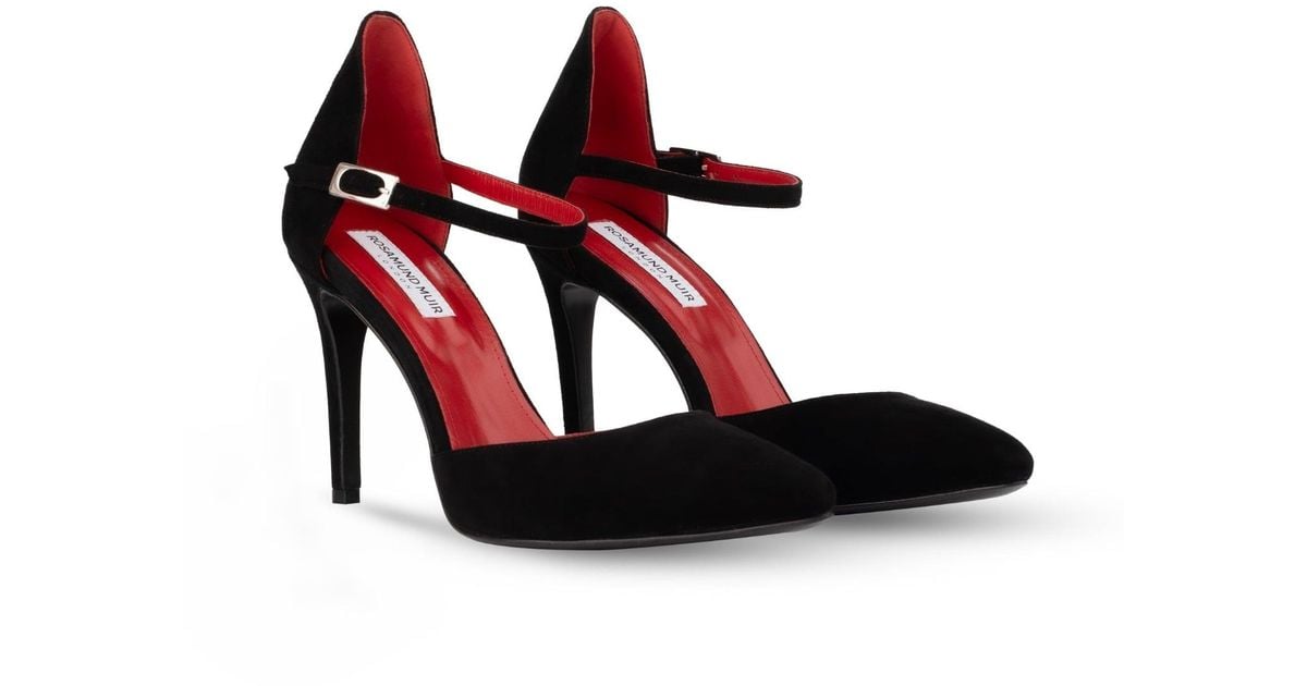 Rosamund Muir London Lumina Suede Heels in Red | Lyst UK