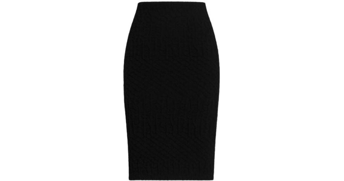 Conquista Fitted Pencil Skirt in Black | Lyst