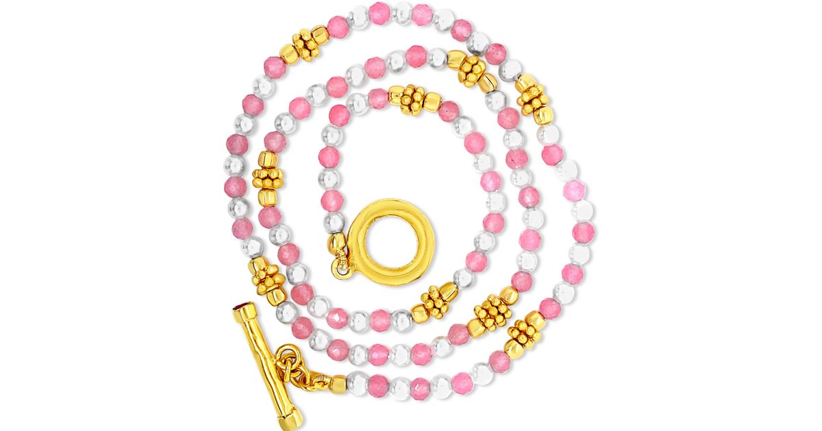 GEM BAZAAR Pink Sands Necklace | Lyst