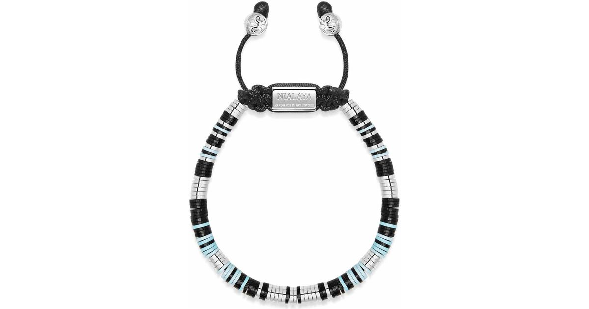 Nialaya Eclipse Disc Bracelet in Black for Men | Lyst UK