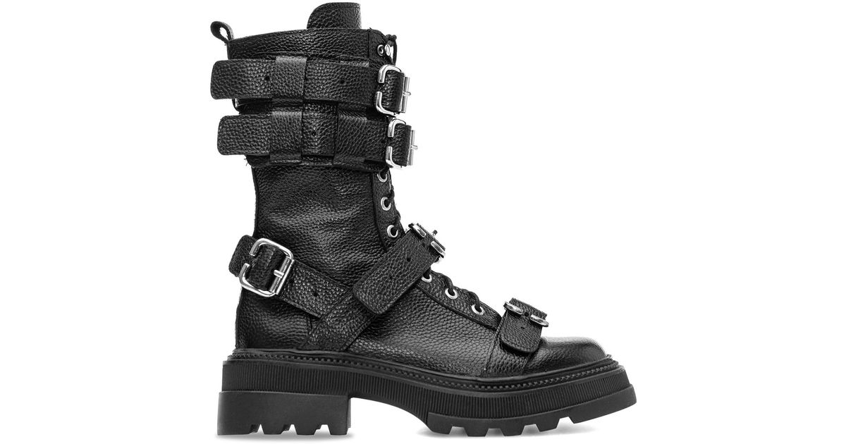 Moja Eros Leather Boots in Black | Lyst